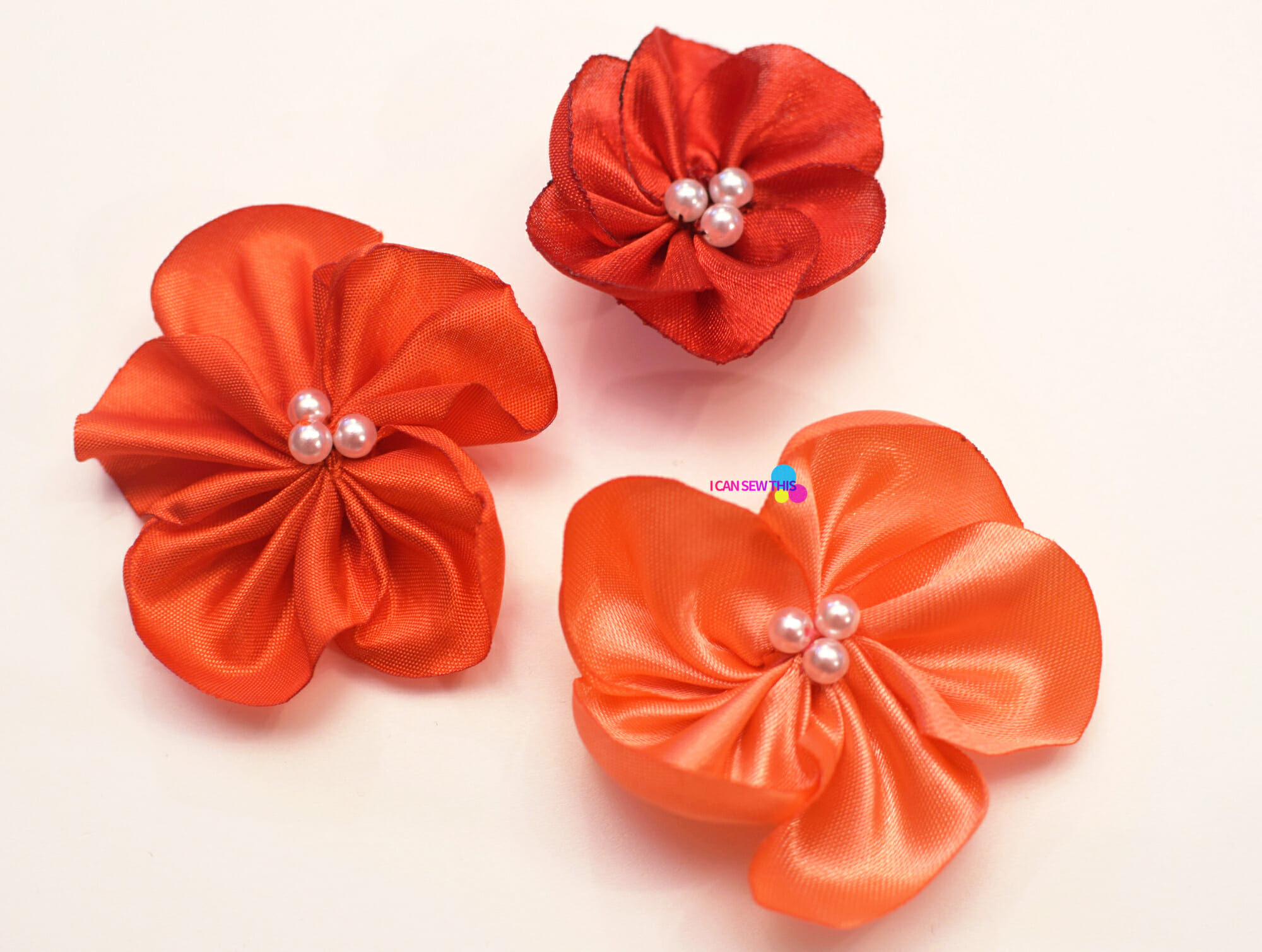 How to make fabric flowers | DIY satin flowers - I Can Sew This
