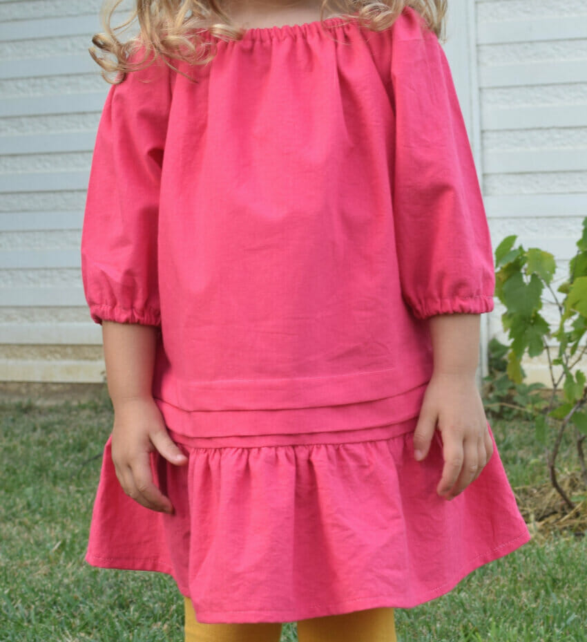 Sew a cute long sleeve peasant dress for toddlers (free pattern) - I ...