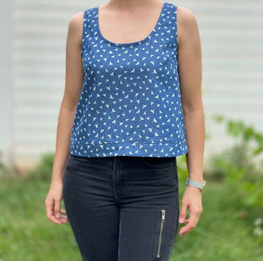 DIY simple woven top - easy pattern hack - I Can Sew This