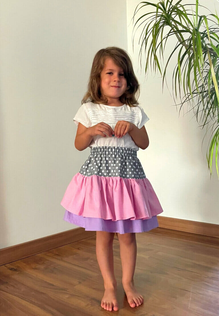 Create a perfect summer ruffle skirt for girls with this easy pattern ...