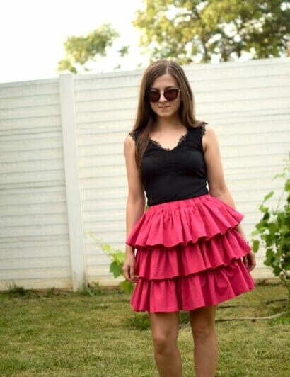 DIY tutorial: Tiered ruffle skirt with elastic waistband - I Can Sew This