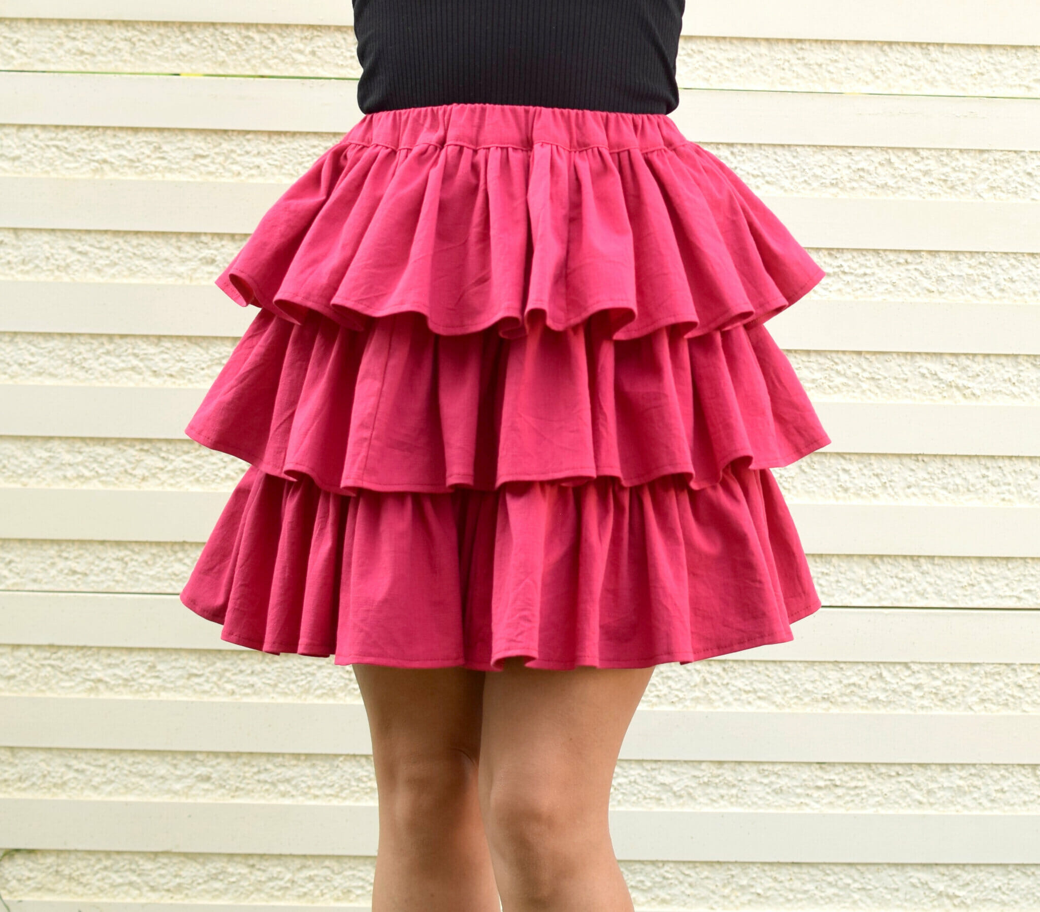 DIY tutorial: Tiered ruffle skirt with elastic waistband - I Can Sew This