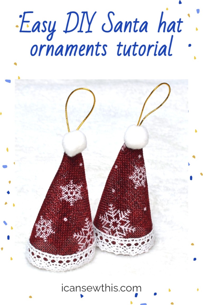 Easy DIY Santa hat ornaments tutorial - I Can Sew This