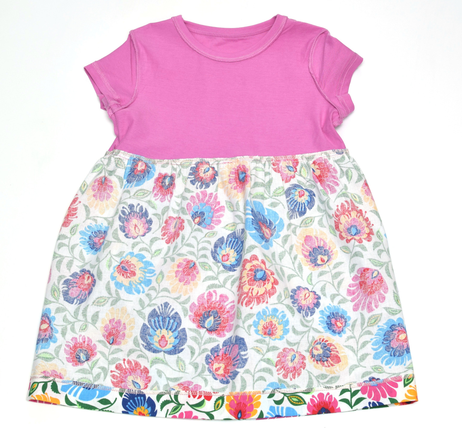 How to turn a T-shirt into a cute girls’ dress - easy tutorial - I Can ...