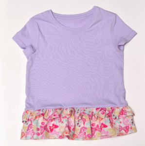 Easy t-shirt refashion. How to add ruffles tutorial - I Can Sew This