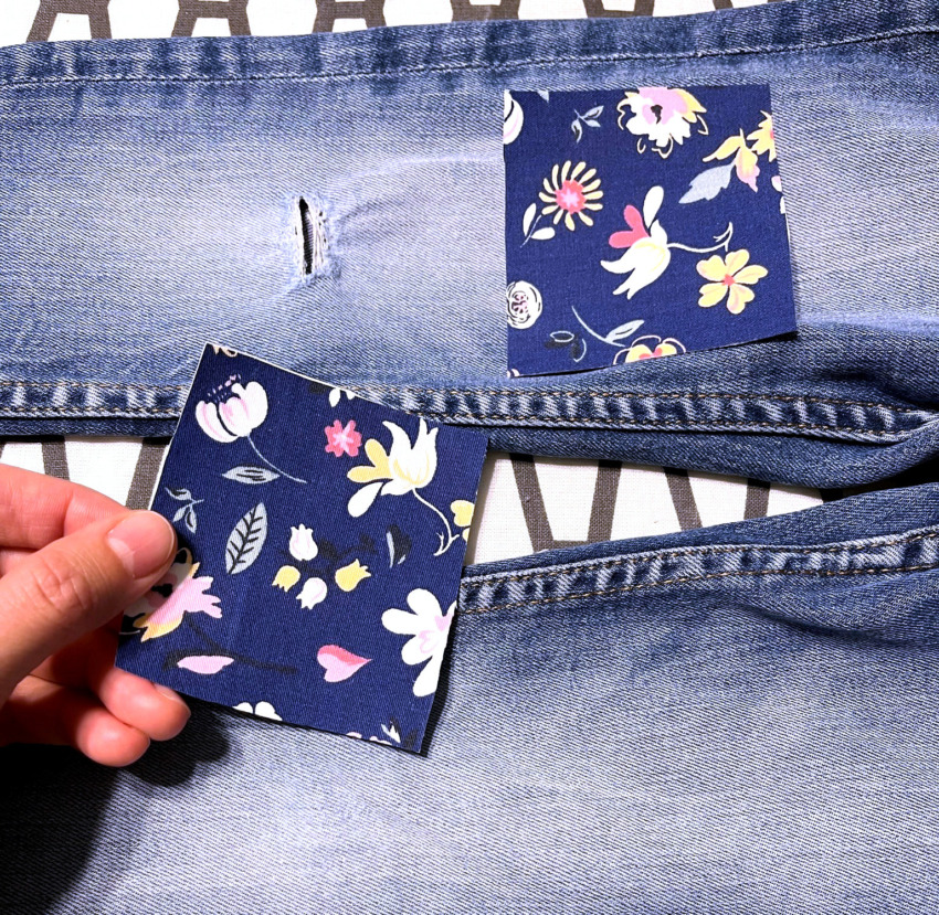 The quickest way to add knee patches to jeans - I Can Sew This