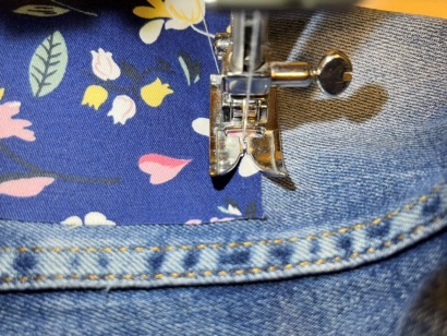The quickest way to add knee patches to jeans - I Can Sew This