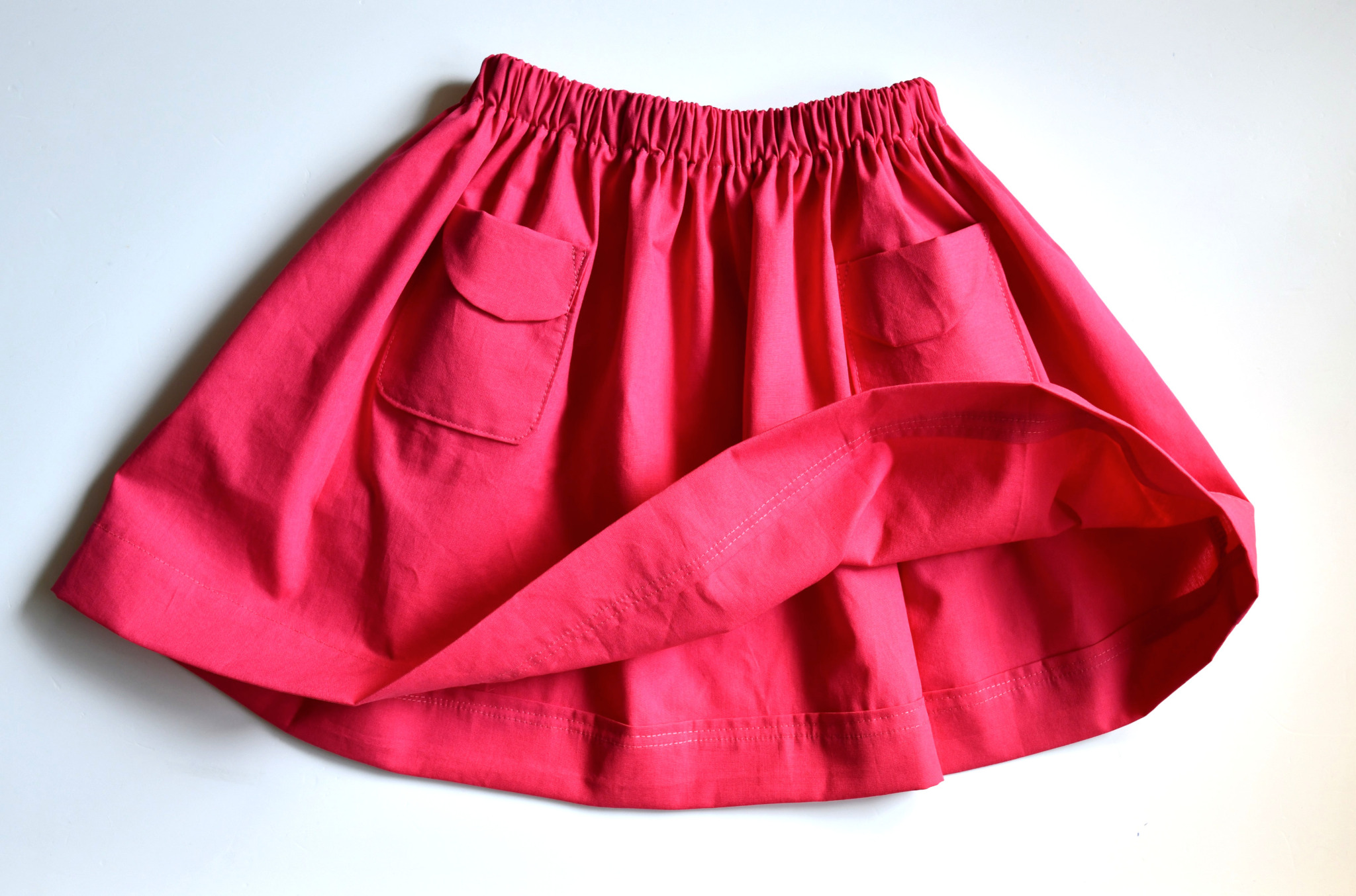 Sew a stylish summer skirt with rounded pockets for little girls - I ...