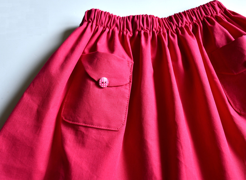 Sew a stylish summer skirt with rounded pockets for little girls - I ...