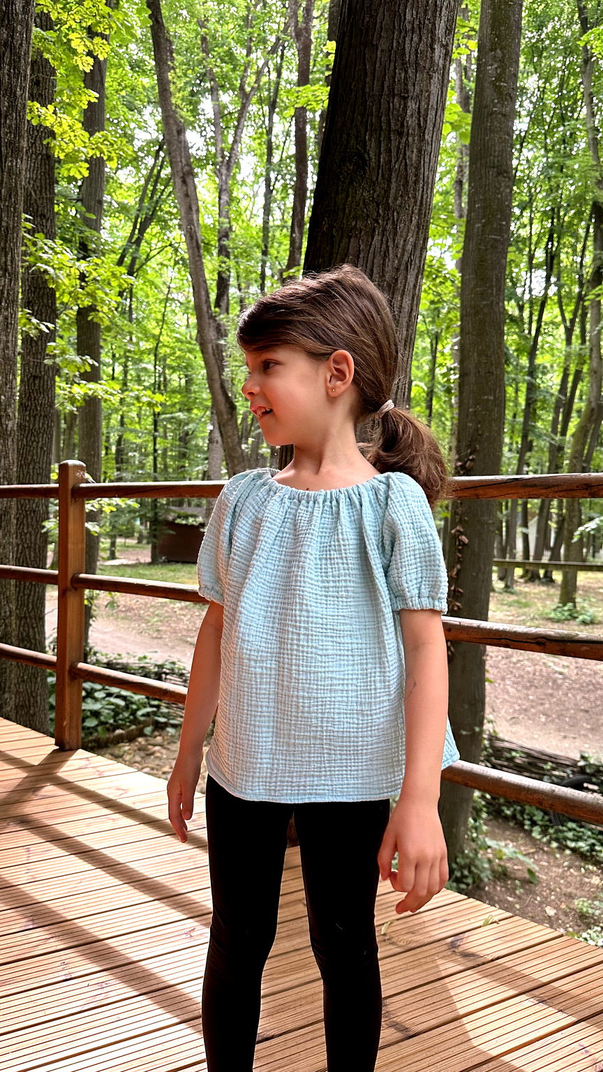 Easy DIY double gauze peasant top tutorial - I Can Sew This