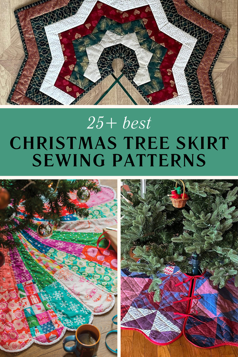25+ best Christmas tree skirt sewing patterns - I Can Sew This