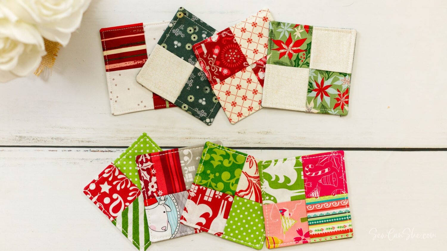 Sew the cutest Christmas coasters! 20+ free & paid patterns - I Can Sew ...