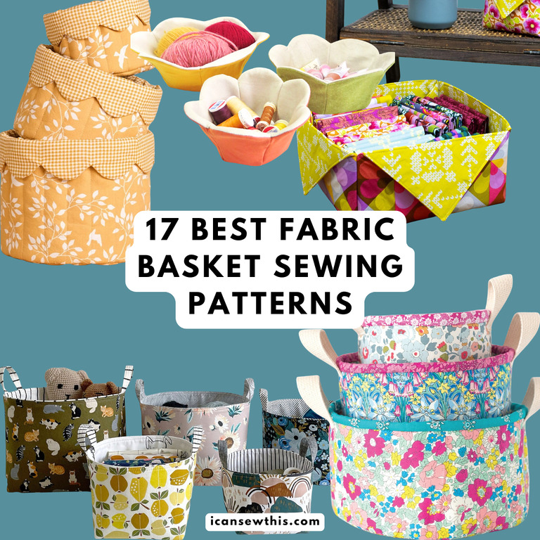 17 best fabric basket sewing patterns for a perfectly organized home ...