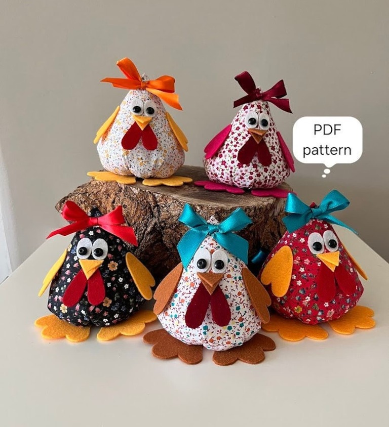 21 adorable chicken sewing patterns for your next project - I Can Sew This