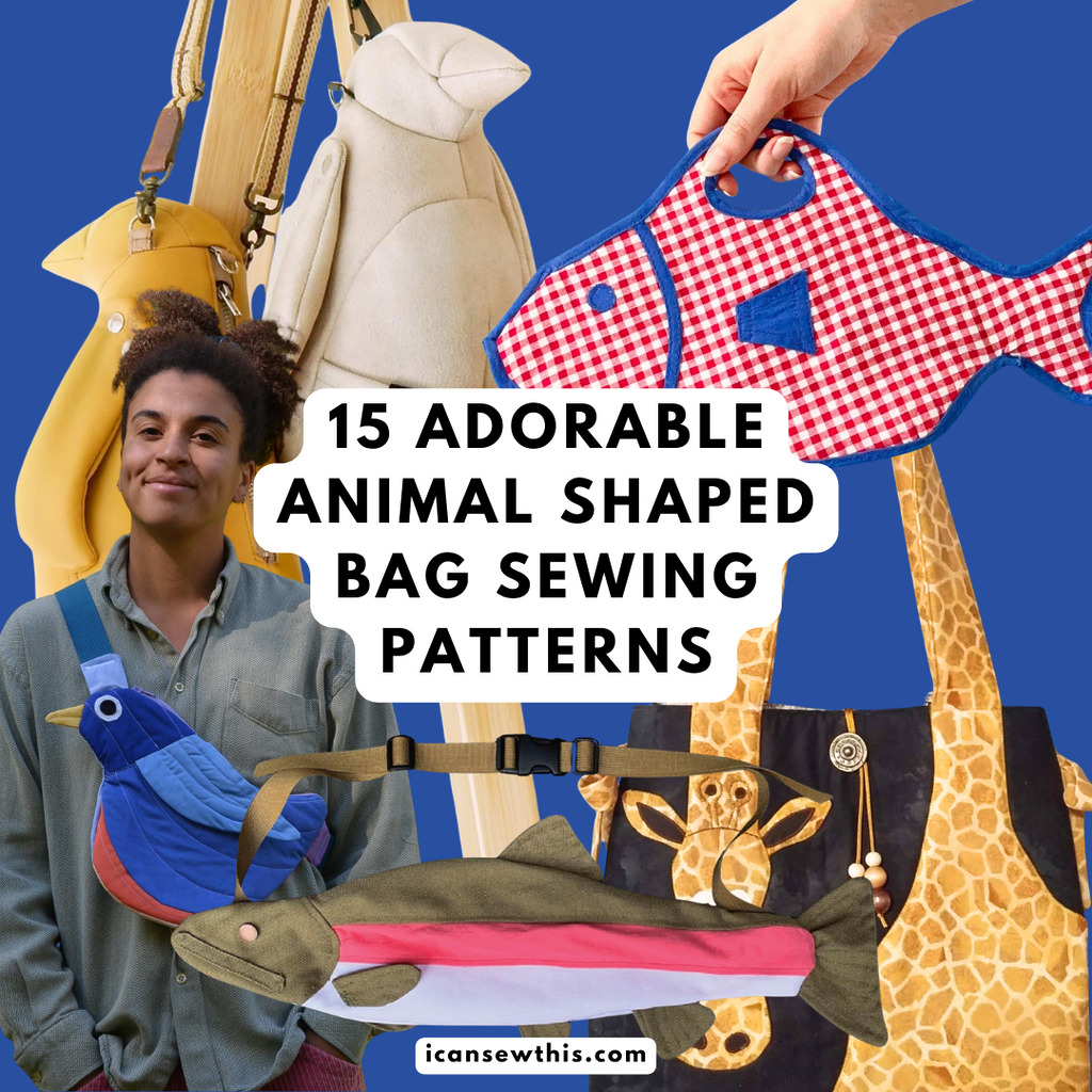 15 adorable animal shaped bag sewing patterns - I Can Sew This
